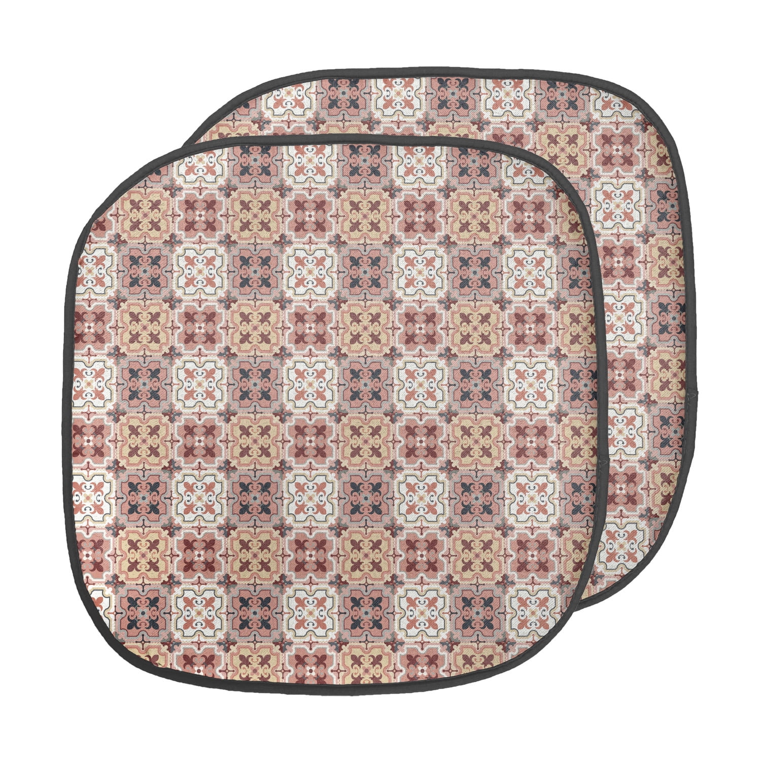 Quatrefoil Chair Seating Cushion Set of 2, Vintage Style Patterns ...
