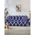 Quatrefoil Moroccan Pattern Couch Cover for 2 Cushion Sofa, Geometric ...