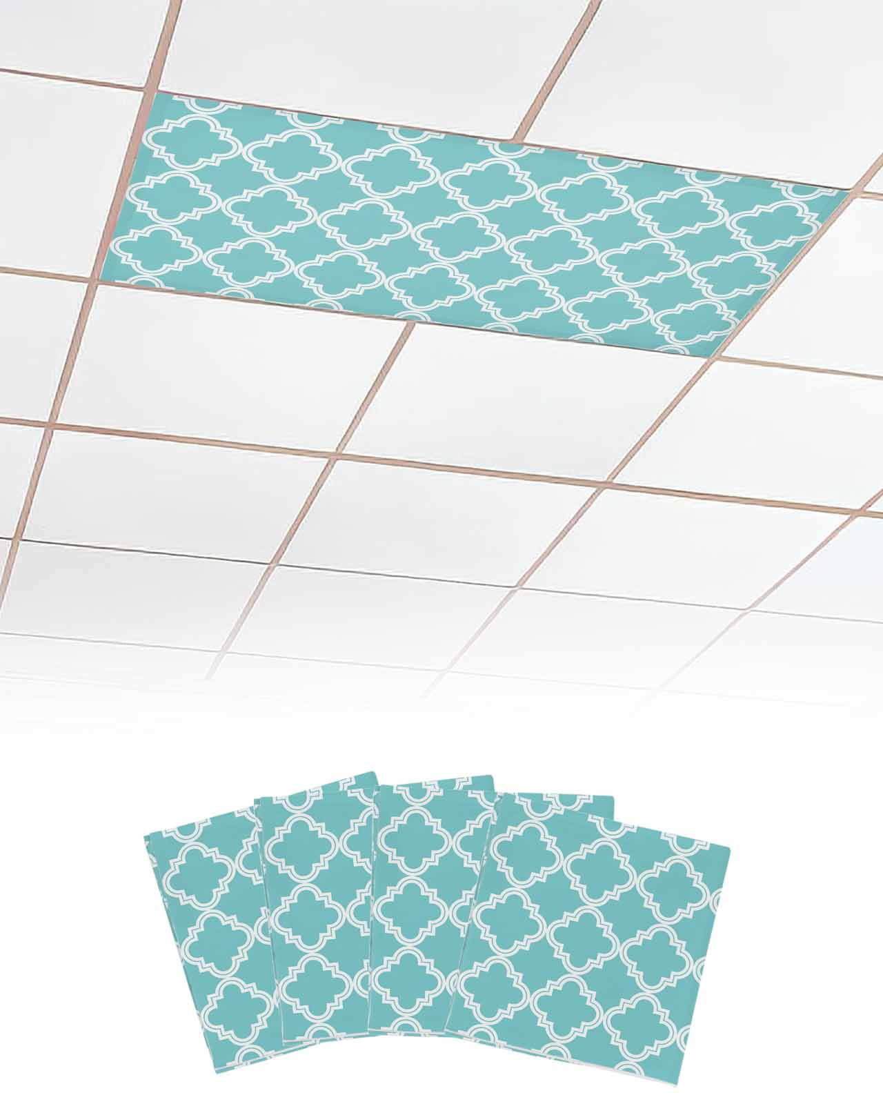 Quatrefoil Moroccan Pattern Fluorescent Light Covers for Ceiling Lights ...