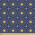 Ambesonne Quatrefoil Fabric by the Yard Upholstery, Eastern Girih Tile ...