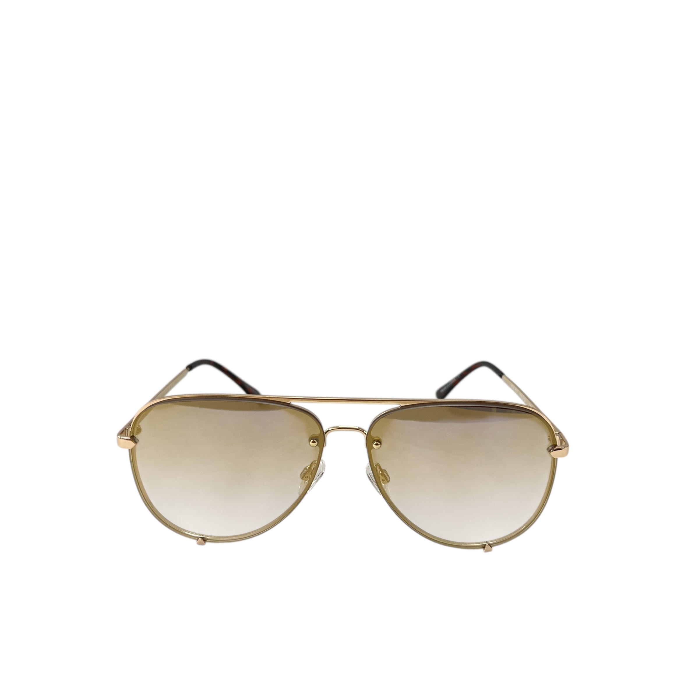 Quay Australia High Key Rimless Aviator Sunglasses Tort Brown - Walmart.com