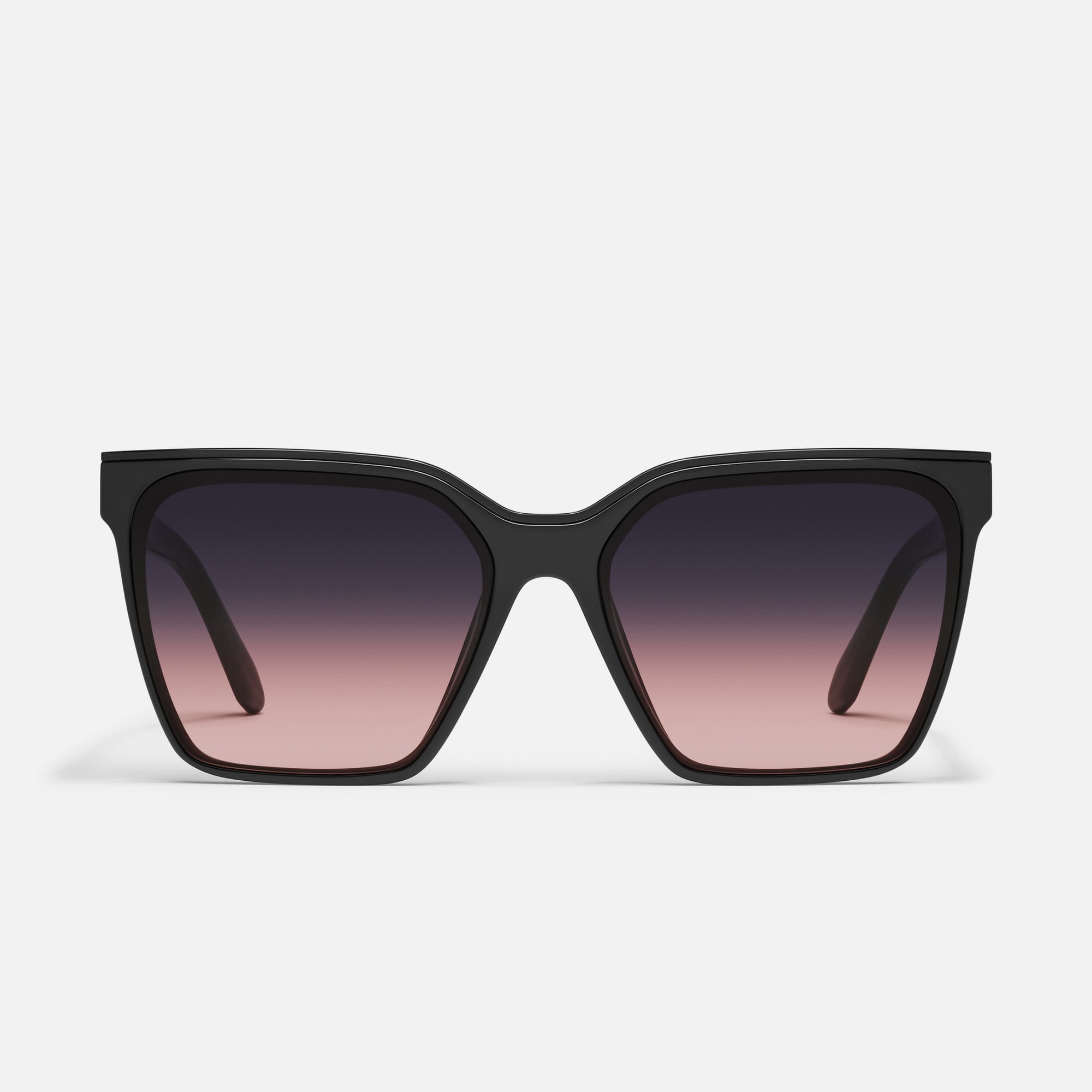 Quay Australia Level Up Square Sunglasses, Black/Black Plum Pink ...