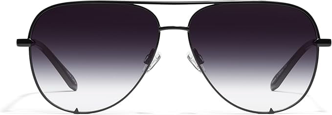 Quay High Key Aviator Sunglasses Extra Large, Black/Fade - Walmart.com