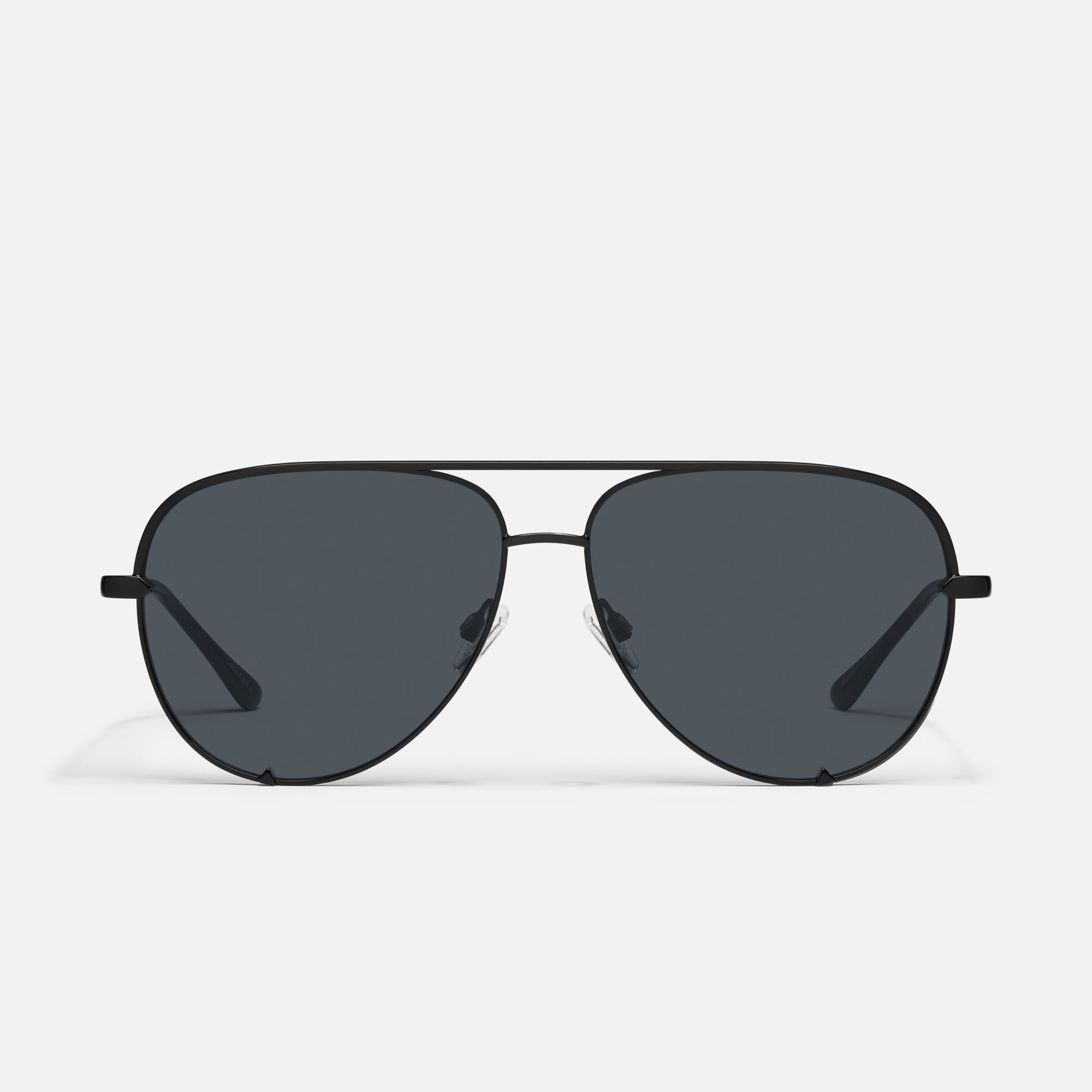 Quay High Key Mini QC-000268-BLK/SMK Black / Smoke Sunglass - Walmart.com
