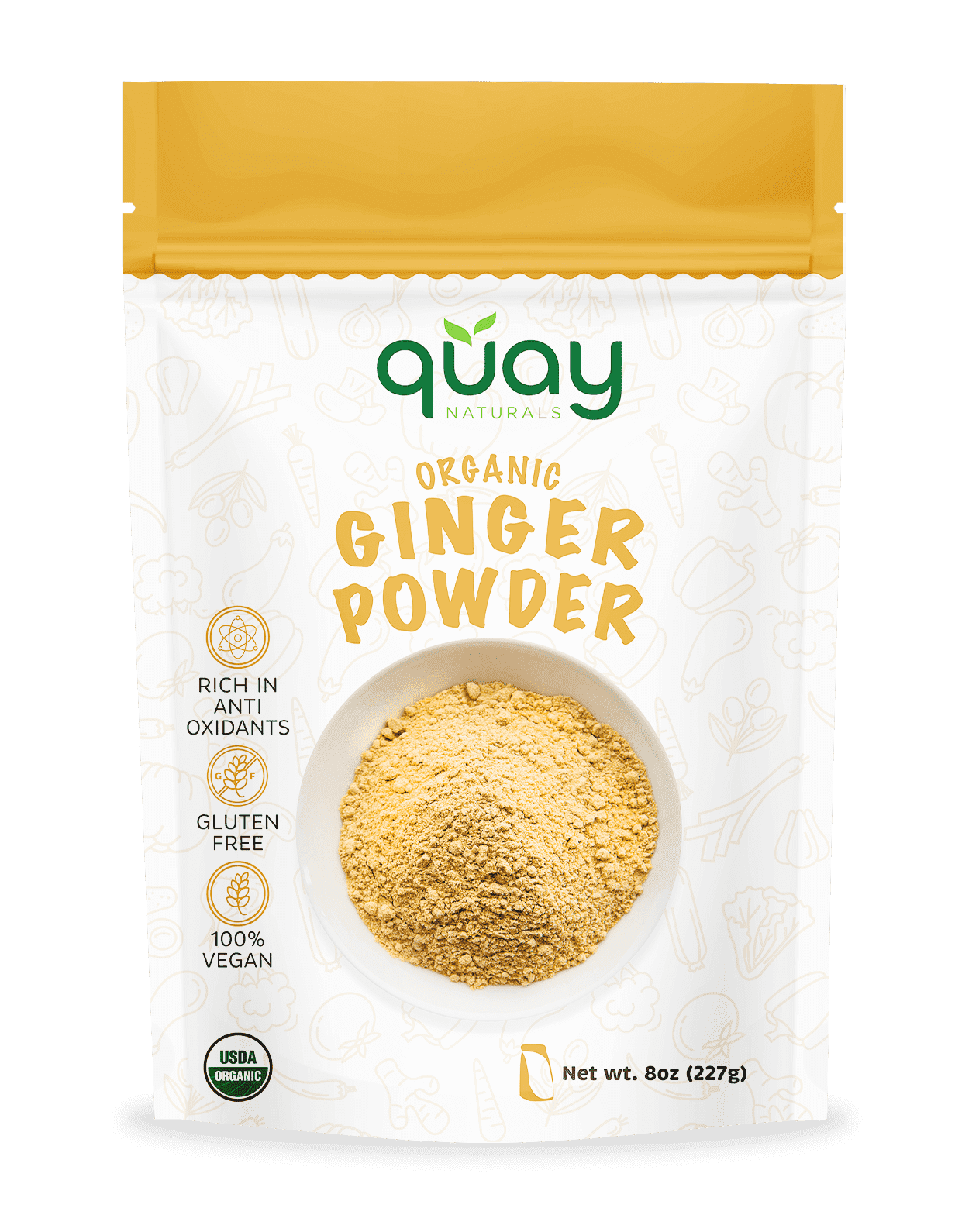 Quay Naturals Organic Ginger Root Powder, 8 oz - No Preservatives ...