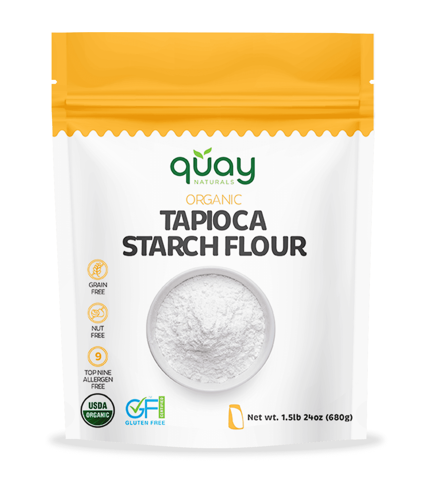 Quay Naturals Tapioca Flour, 2 lbs | Gluten Free, Non-GMO, 100% Yuca ...