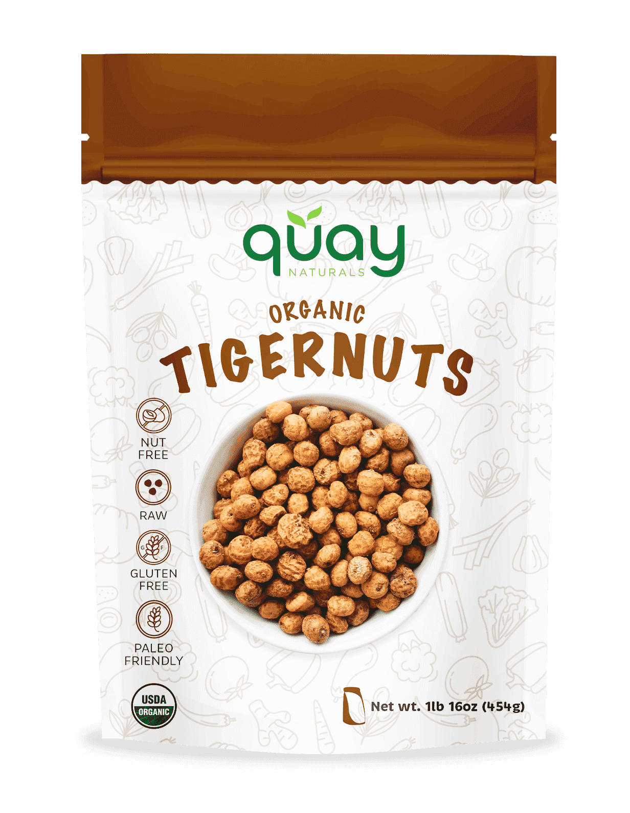 Quay Naturals High Fiber Tiger Nuts, 1lb - Gluten Free, Keto Friendly ...