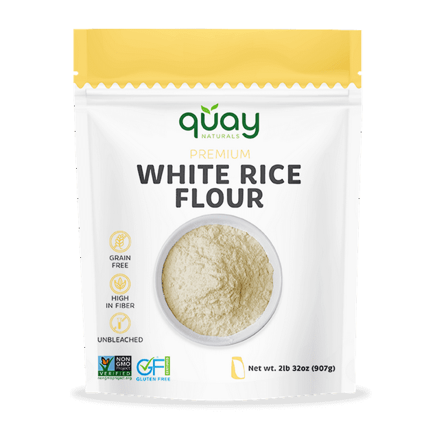 Quay Naturals White Rice Flour, 2 lb- Gluten Free Flour - Wheat Flour ...