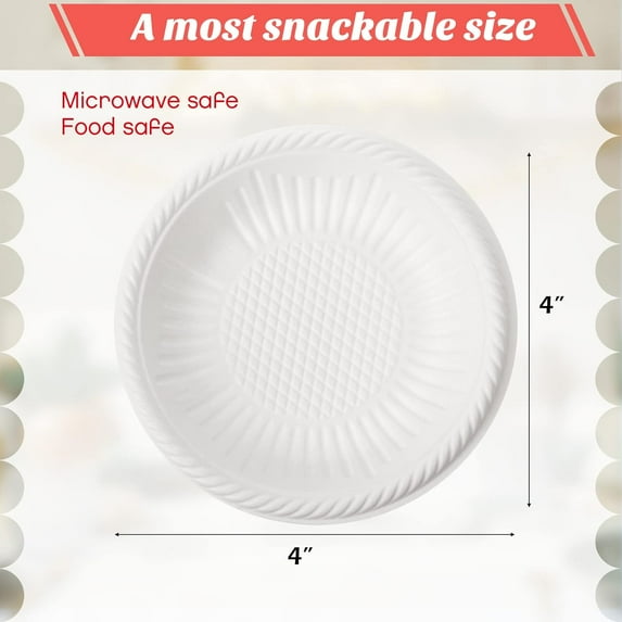 Qucyy 50 Pack Small Paper Plates 4 Inch Disposable Paper Plates Heavy ...