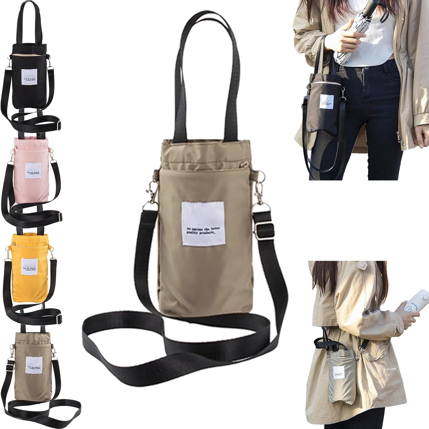 Qudai Water Bottle Pouch with Strap, Qudai Bottle Bags, Large Size ...
