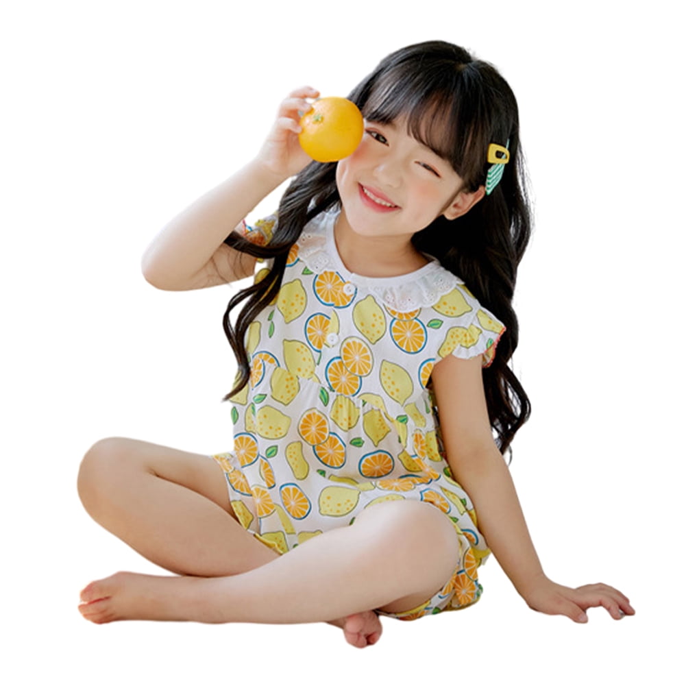 Qudderr Baby Toddler Girls Cute Pajama Set 2PCS Printed Sleepwear Dress ...
