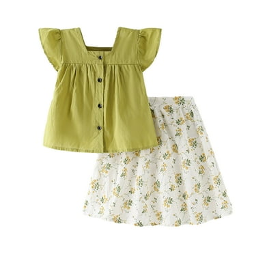 ContiKids Girls Sleeveless Frill Sleeve Dress Summer Cotton Casual ...