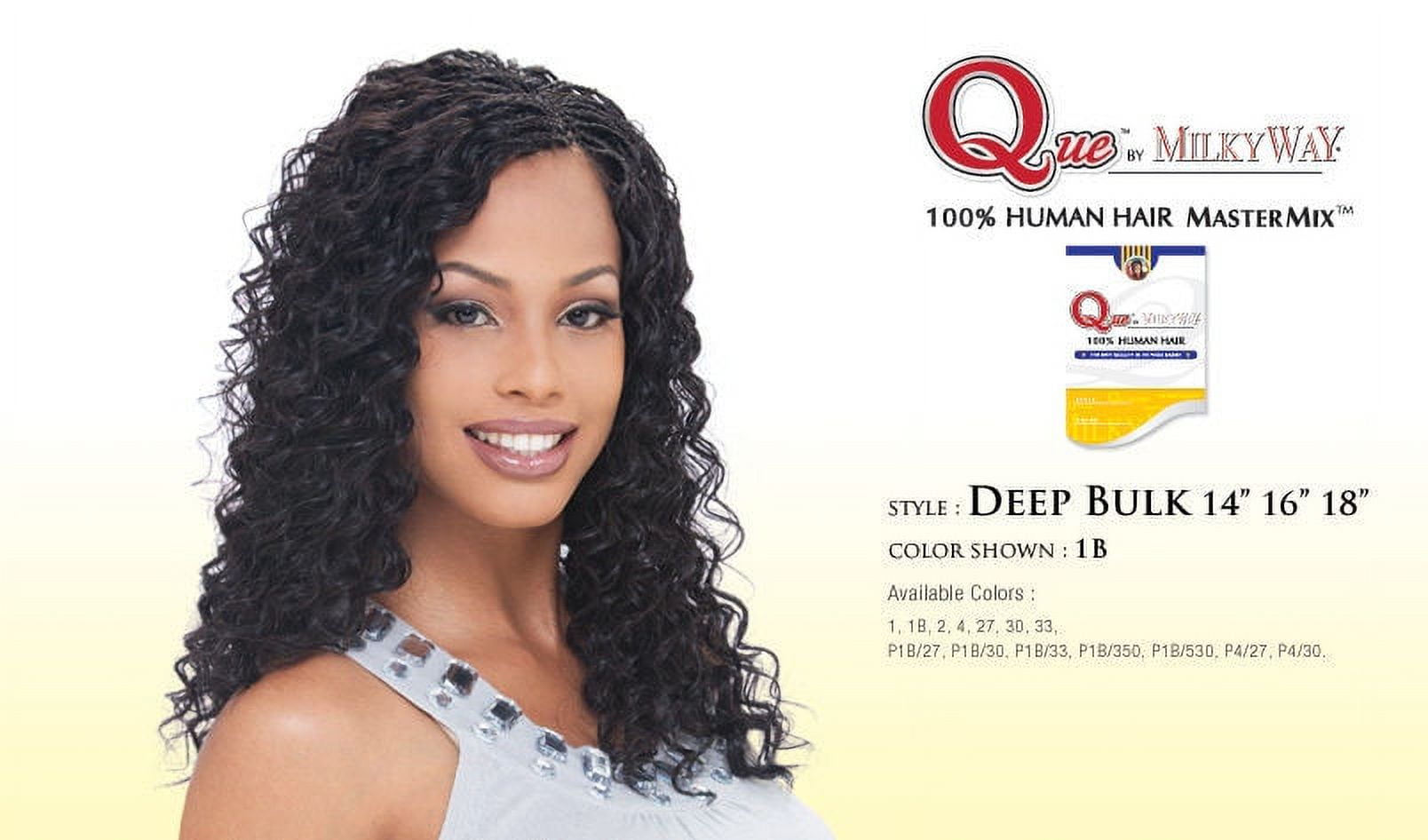 Que by Milkyway DEEP BULK 14" (1 Jet Black) - Human Hair Mastermix ...