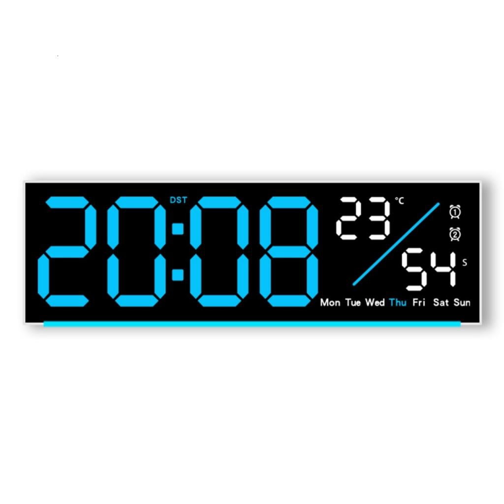 QueMer Multipurpose Digital LED Alarm Clock Time Date Temperature ...