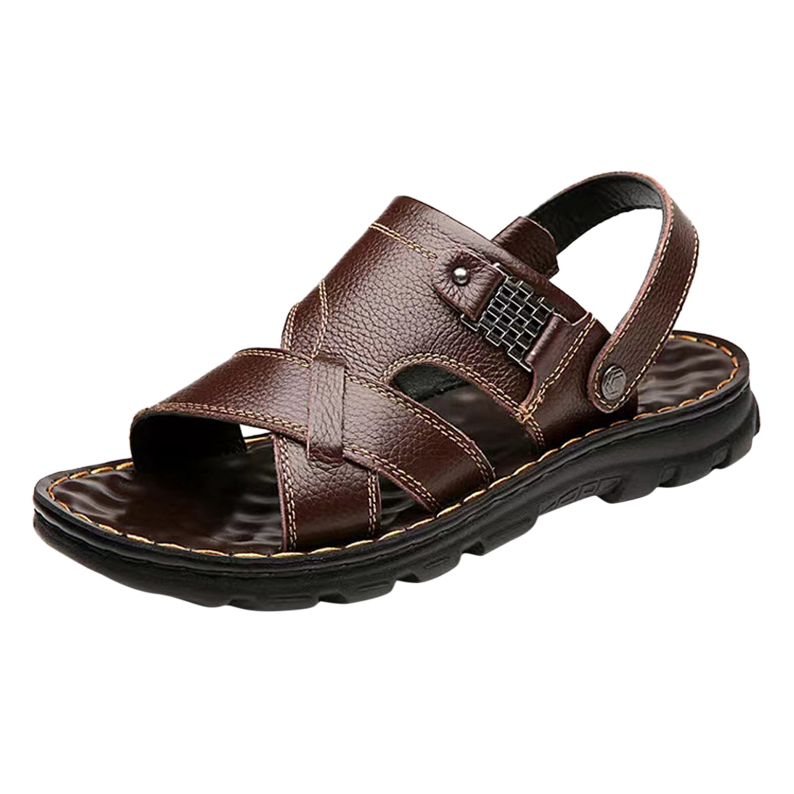 Quealent Adult Men Sandal Extra Wide Sandals for Men with Feet Men ...