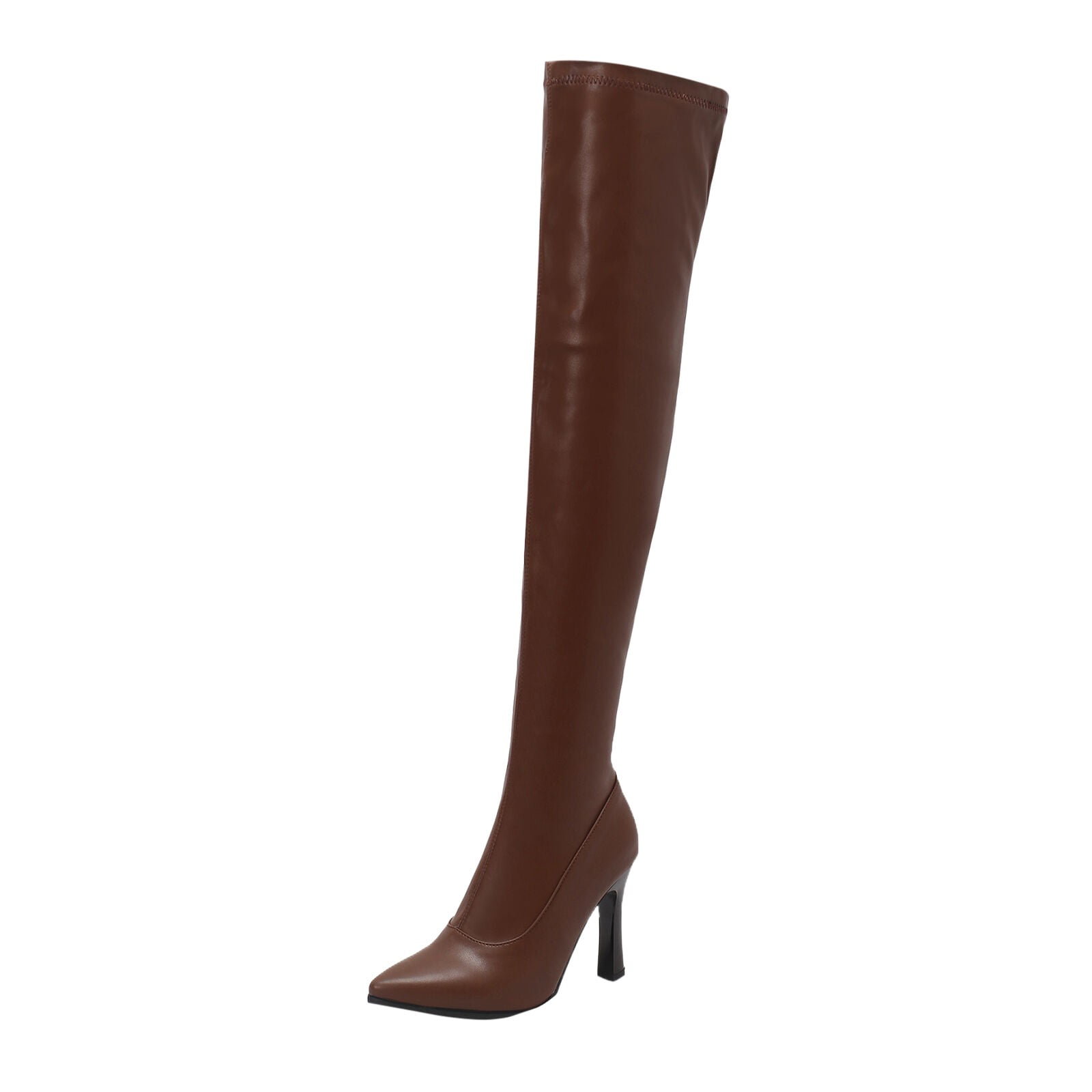 Quealent Back To School Knee High Boots Women Tall Boots Pointed Toe ...