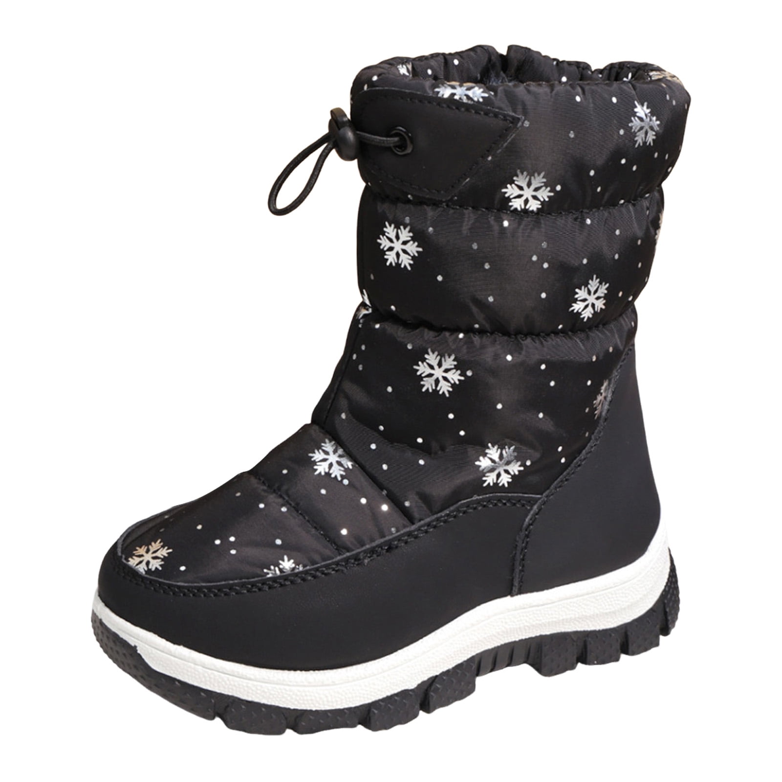 Quealent Boys Girls Winter Snow Boots Slip Resistant Outdoor Cold ...