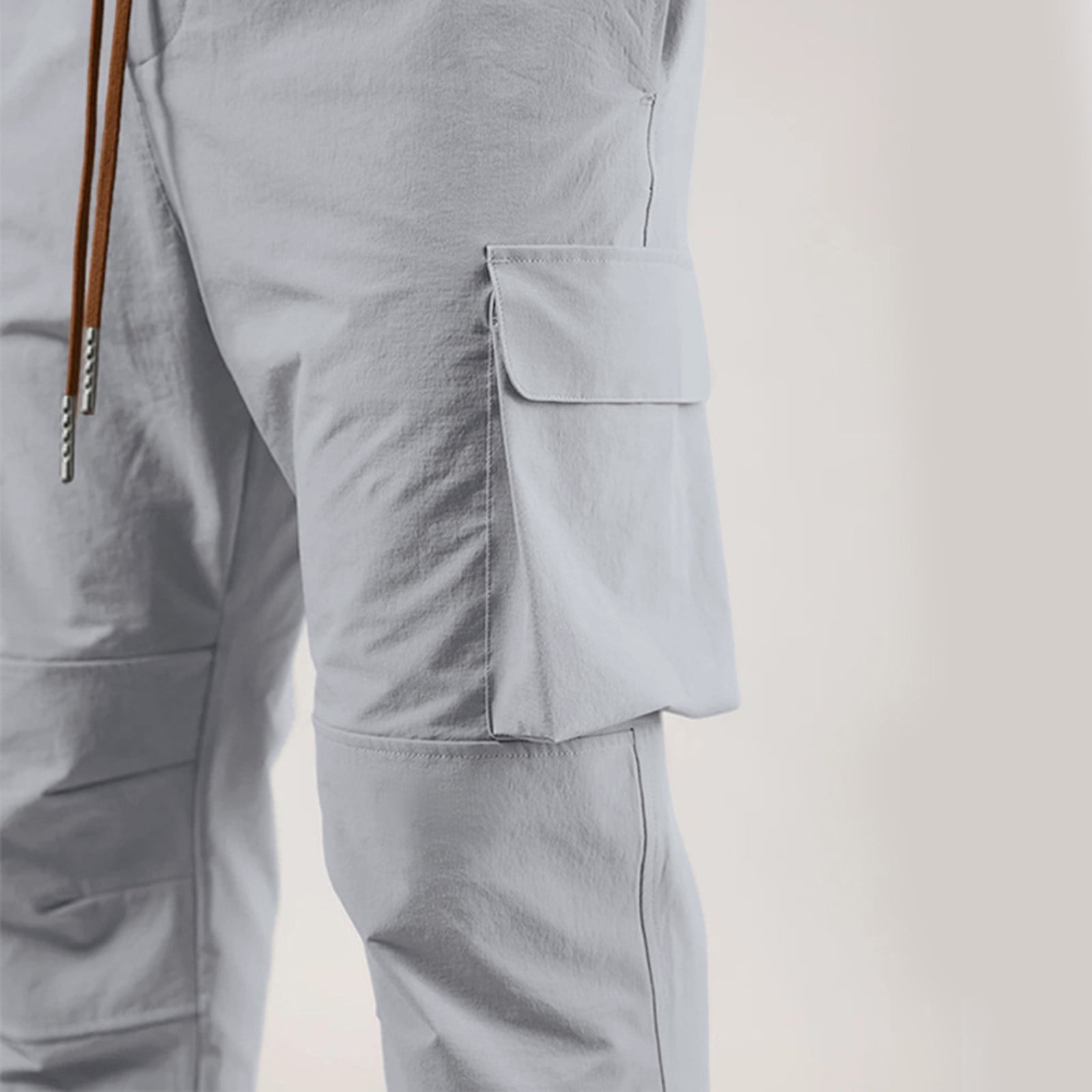 Quealent Cargo Joggers Men Mens Multifunctional Utility Cargo Pants ...