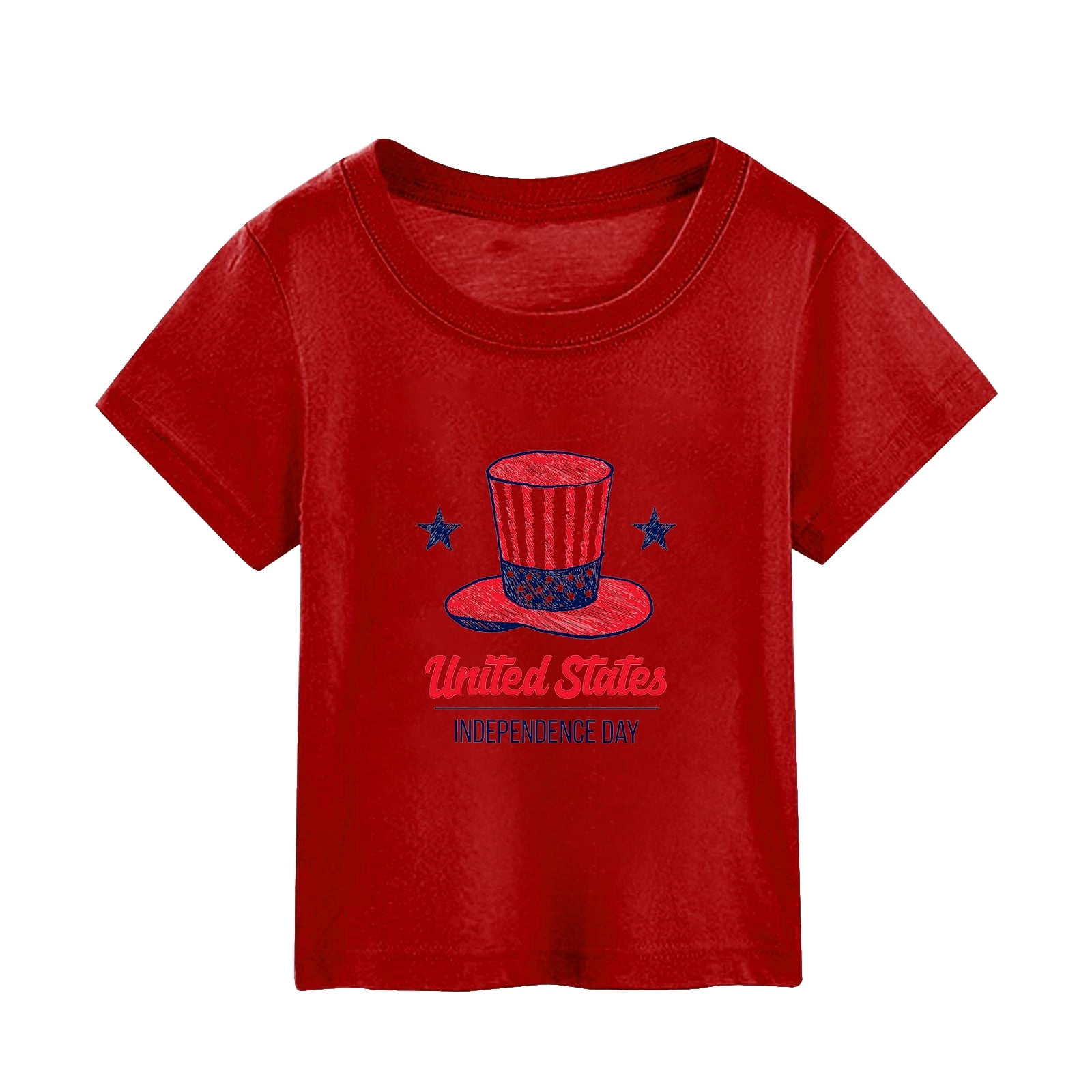 Quealent Fourth Of July Shirt Toddler Boy Girls Clothes Boys Outfit for ...
