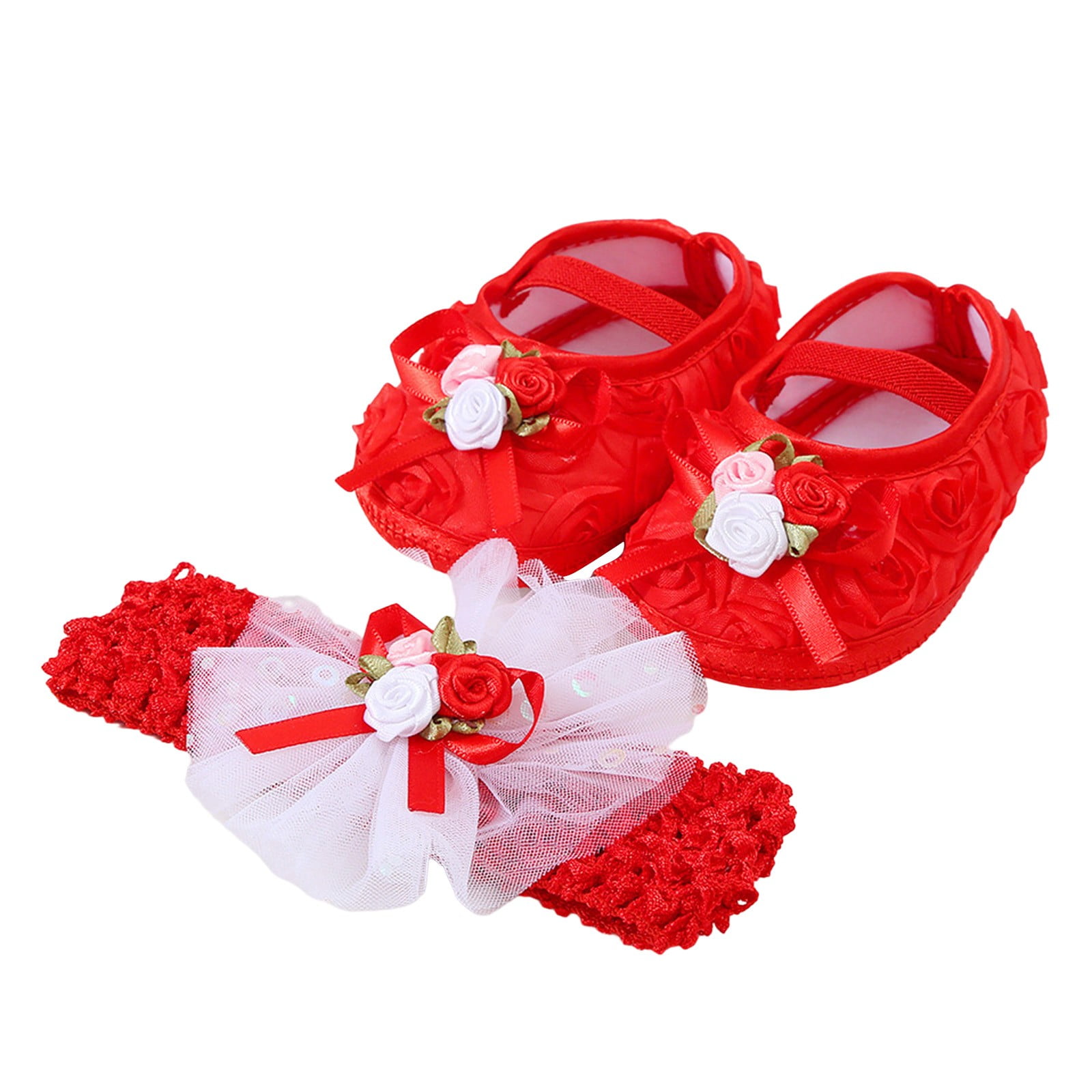 Quealent Girls Shoes Girl Slippers Age 6 Baby Shoes Plus Headband Set ...