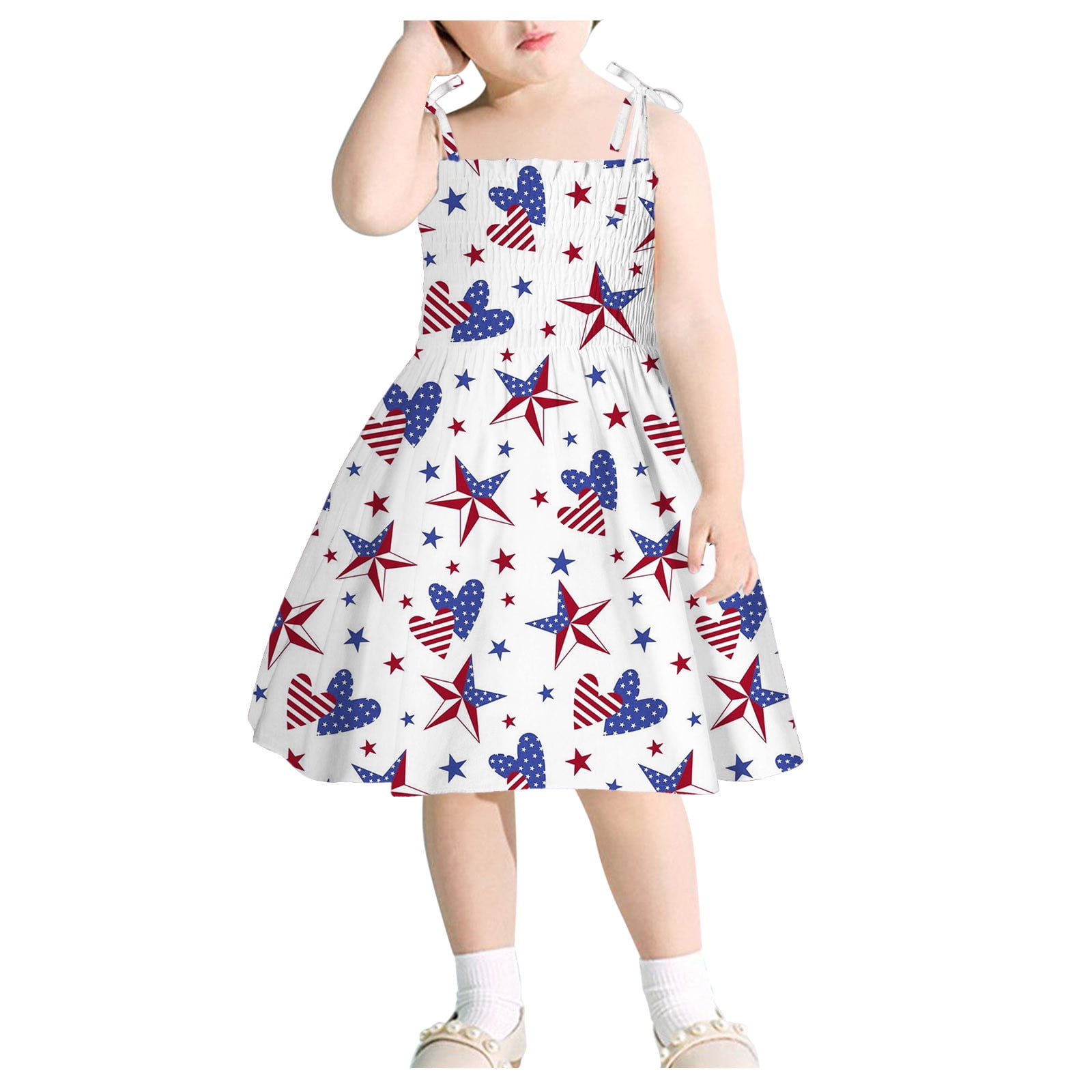 Quealent Independence Day for Girls Dress Fourth of July Kids Outfits ...