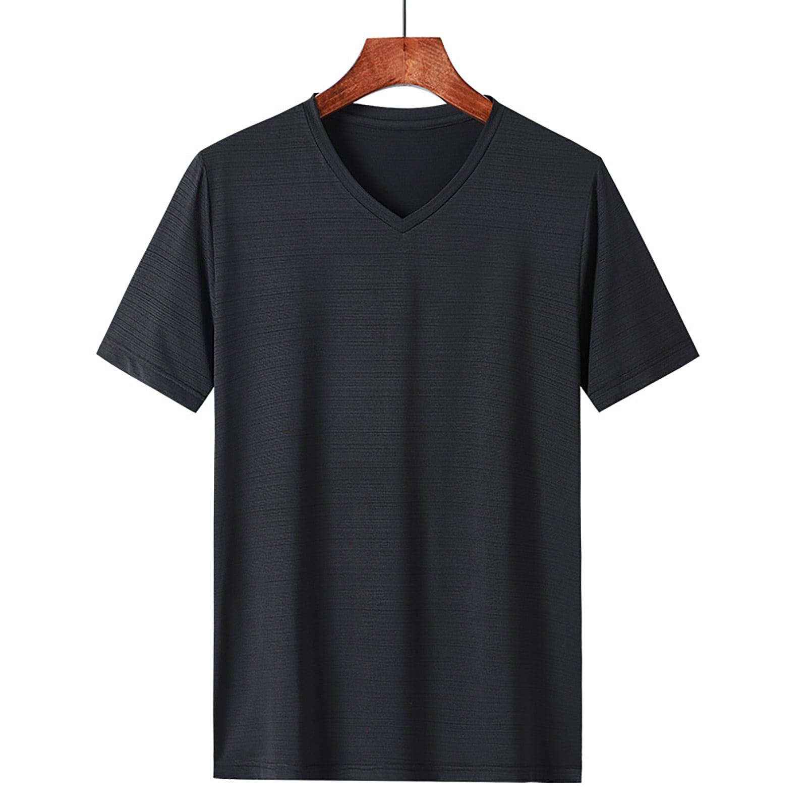 Quealent Men T Shirts Men's Big Tall Length Crewneck Pocket T Shirt ...