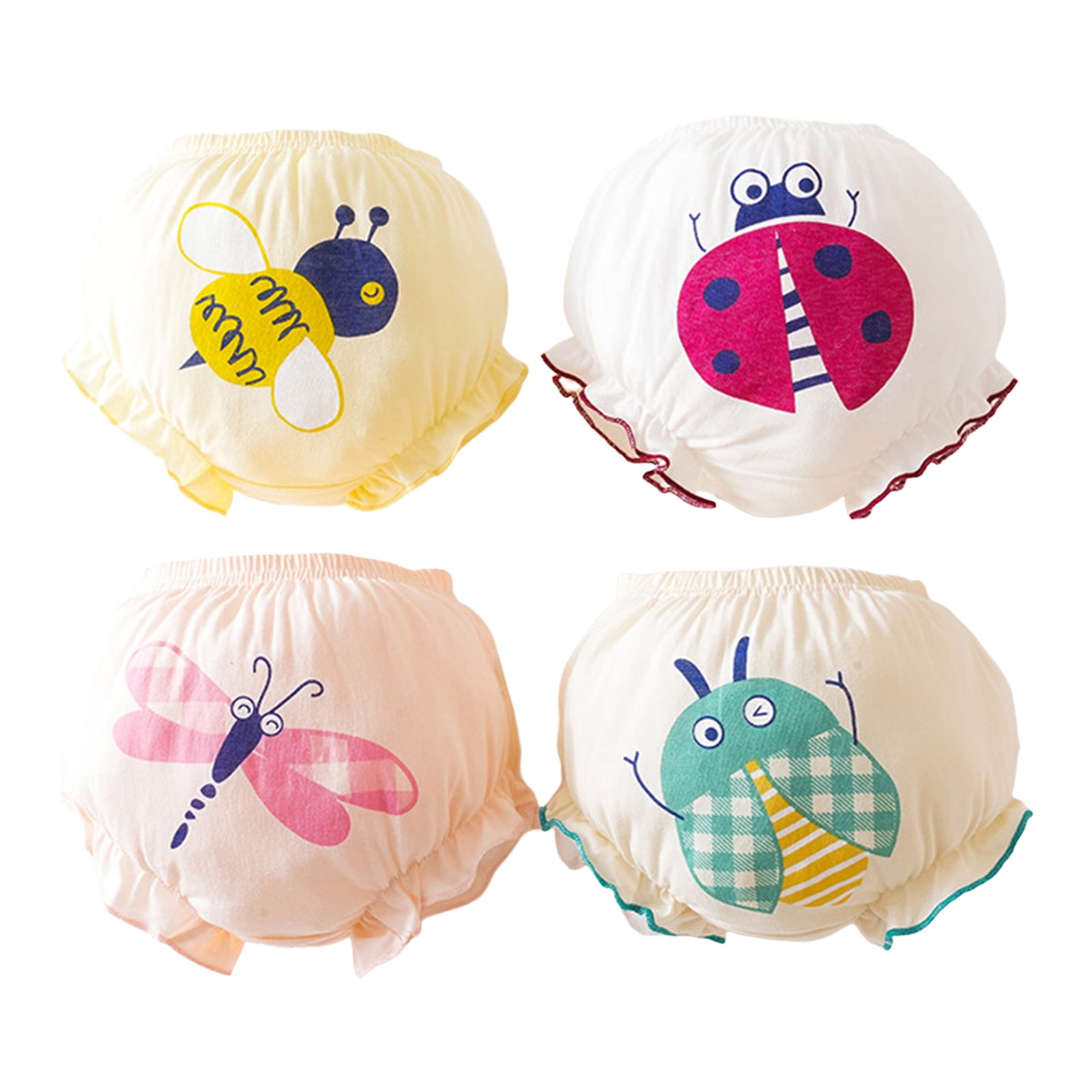 Quealent Toddler Baby Girls Summer Cotton Ruffle Bloomers Casual Briefs ...
