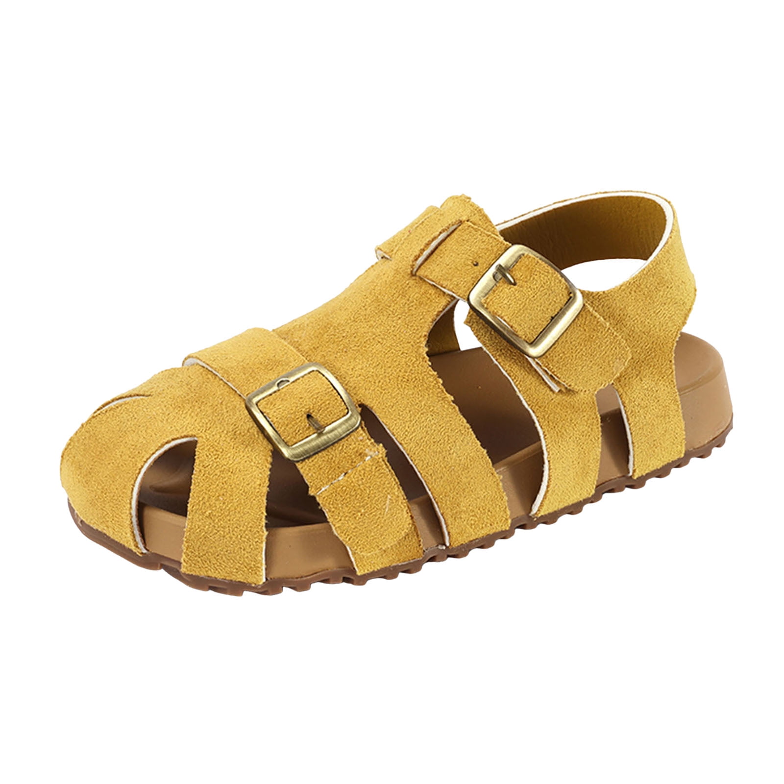 Quealent Toddler Kids Sandals Boys Girls Cork Footbed Sandals with ...