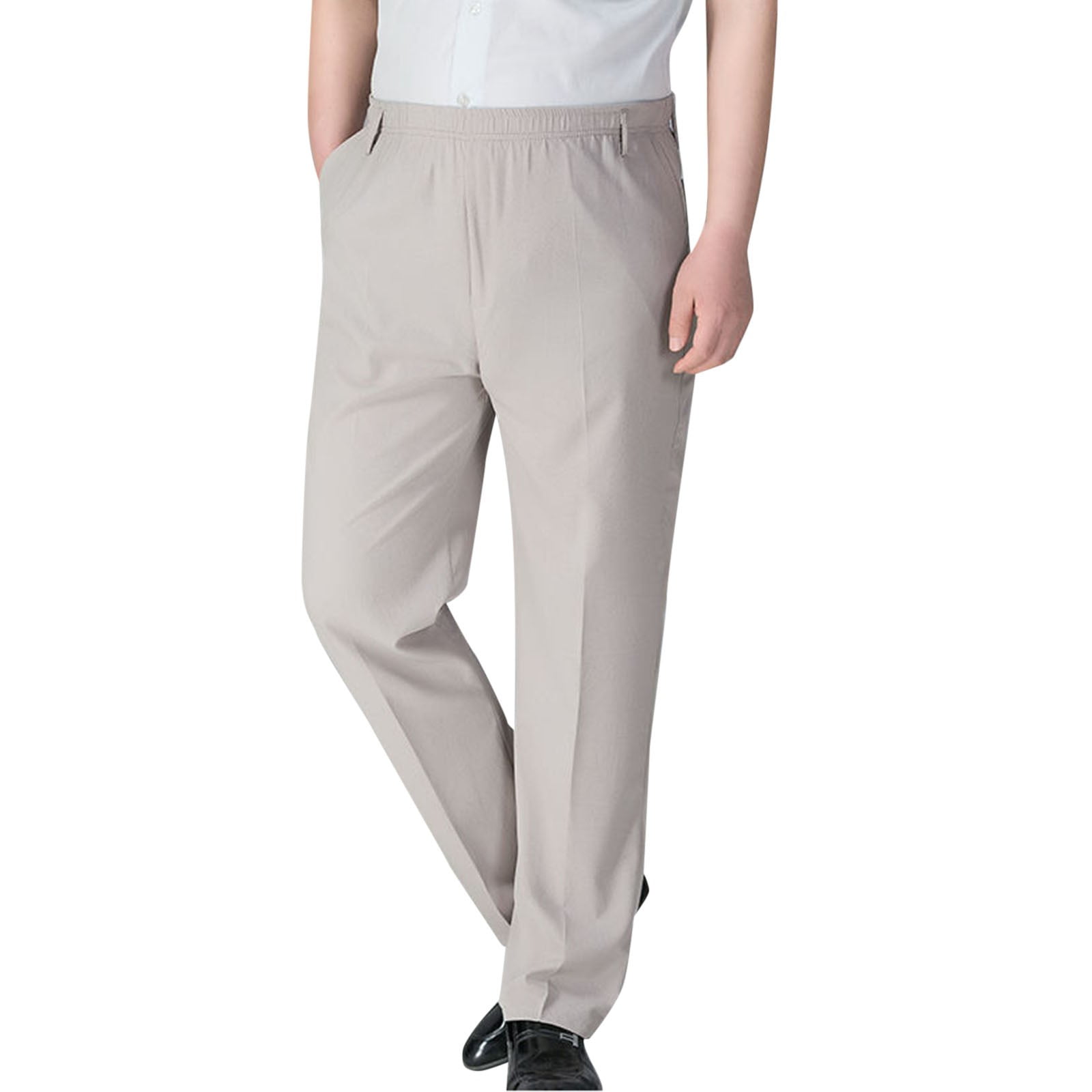 Quealent Work Pants for Men Summer Men's Work Classic Fit Pleat Big and ...