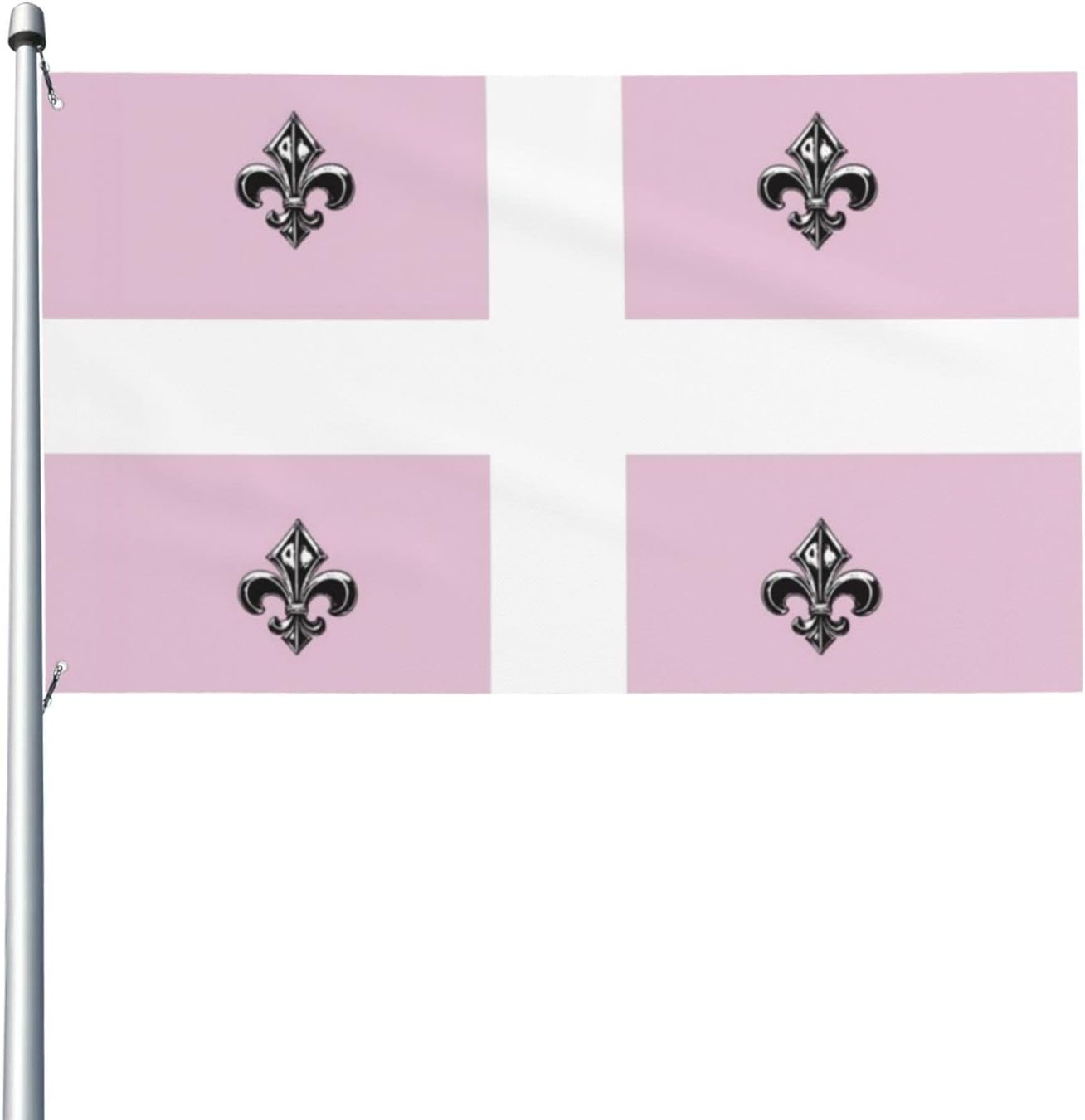 Quebec Patriote Flag - Double Sided - Pink Fleurdelisé Canada Patriot ...