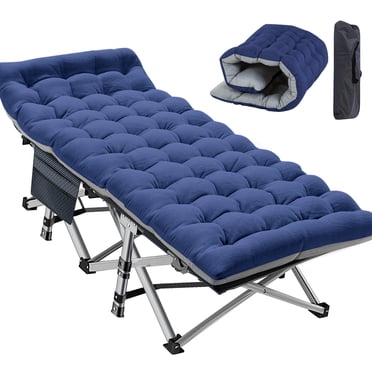 Cot Camping Cot with Thick Pad Cots for Sleeping Camping Bed Folding ...