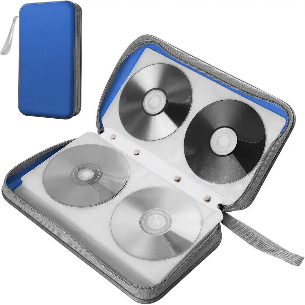 QueelQuest PU Leather CD DVD Storage Case Holder Binder Portable VCD ...