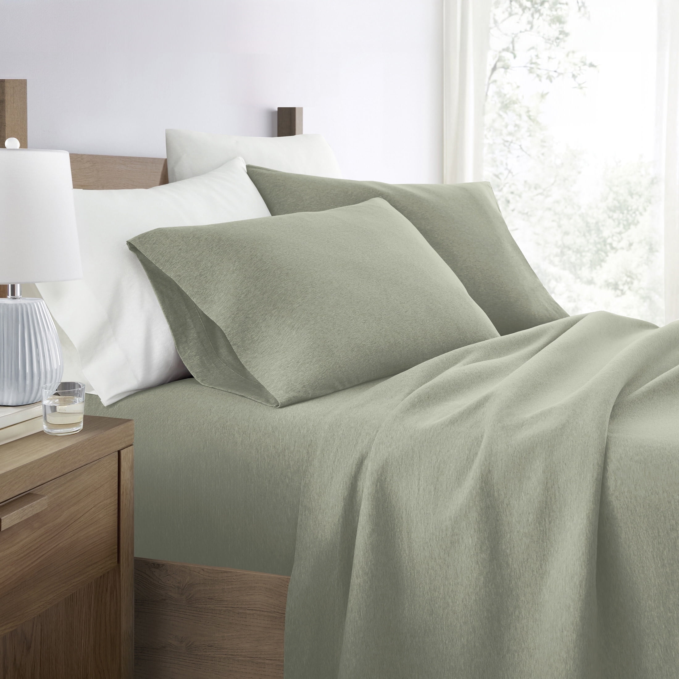 Ultra Soft & Stretchy Jersey Cotton Bed Sheets Set Wrinkle Free ...