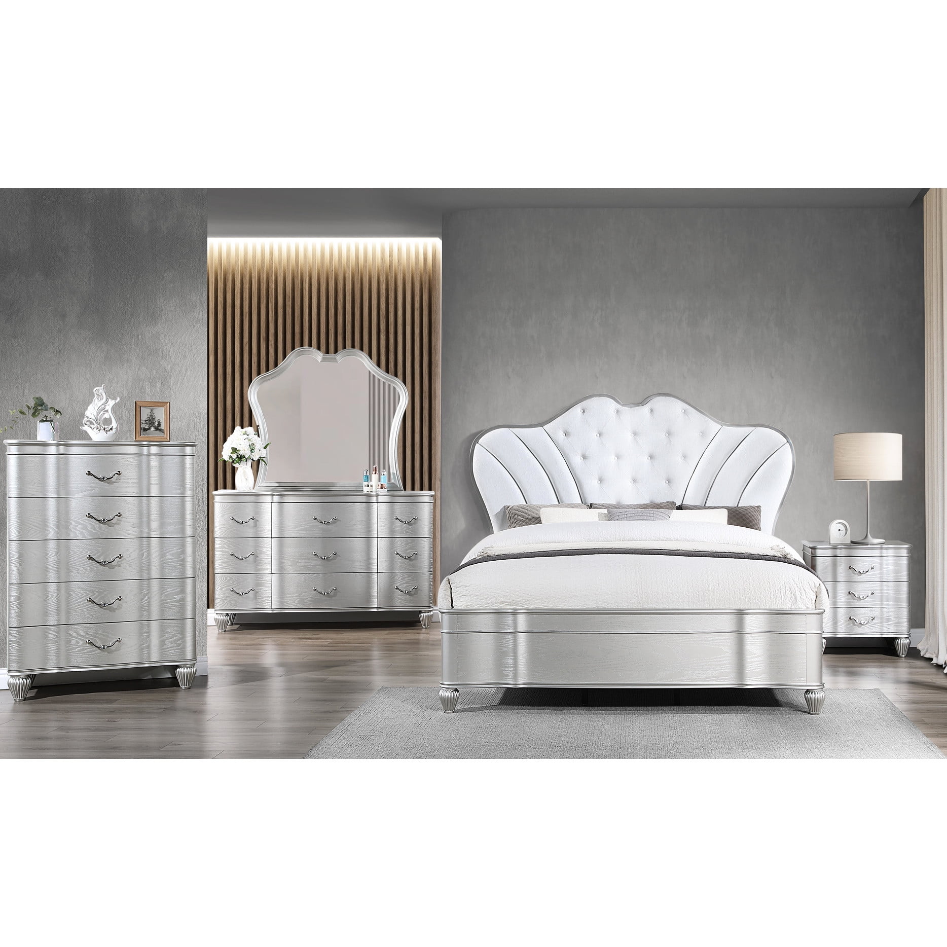 Queen 5-Piece Bedroom Furniture Set | Stunning Focal Point in Bedroom ...