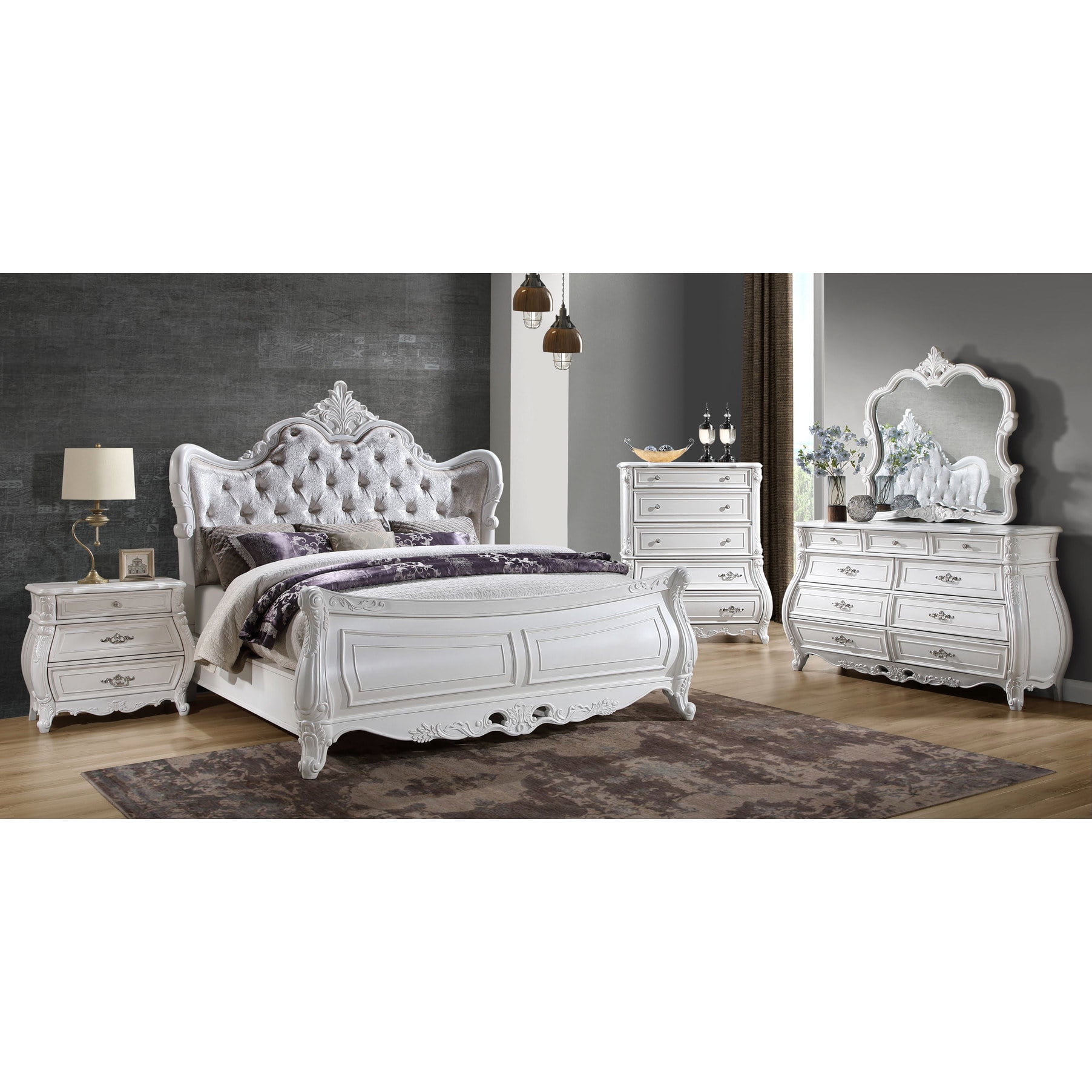 Queen 5 Piece Bedroom Set | Bedroom Luxury and Storage in One Package ...