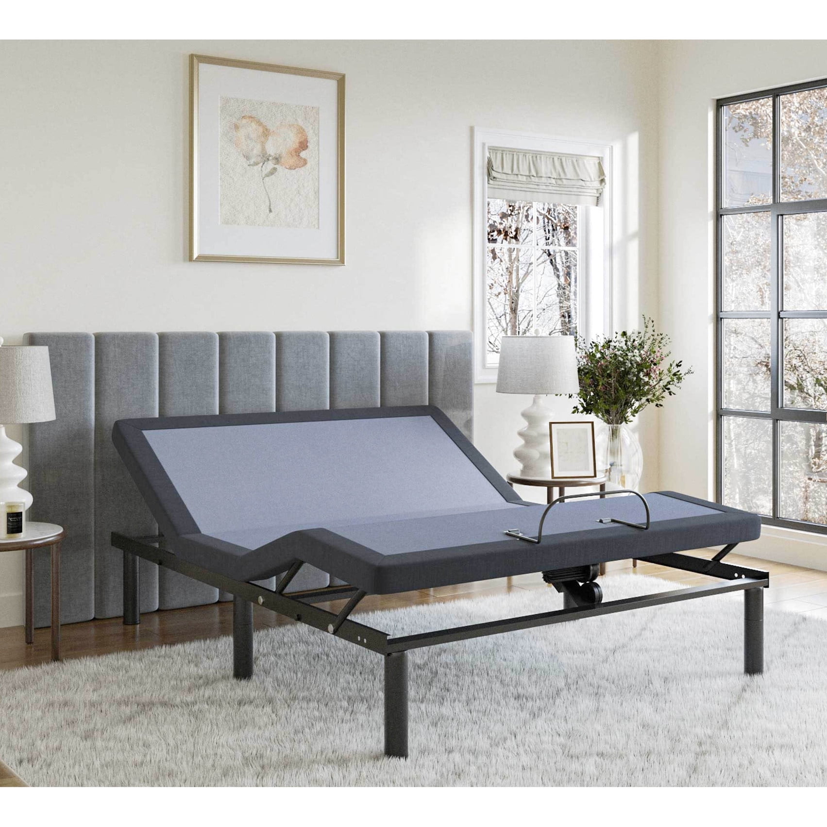 Queen Adjustable Bed Base | 3-in-1 Adjustable Legs, Emergency Battery ...