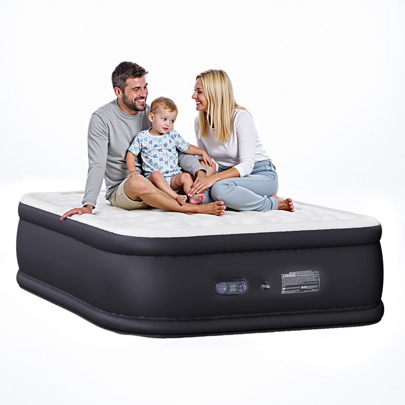 TINKLE WELL Queen Size Air Mattress with Built-in High Capacity Pump ...