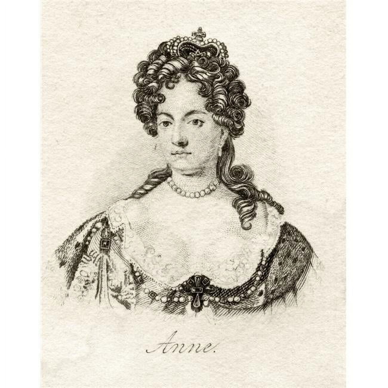 Queen Anne 1665-1714 Queen of Great Britain From 1702 To 1714 Second ...