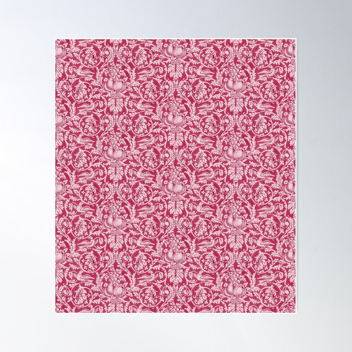 Queen Anne By William Morris Viva Magenta Poster Wall Art, Modern Wall ...