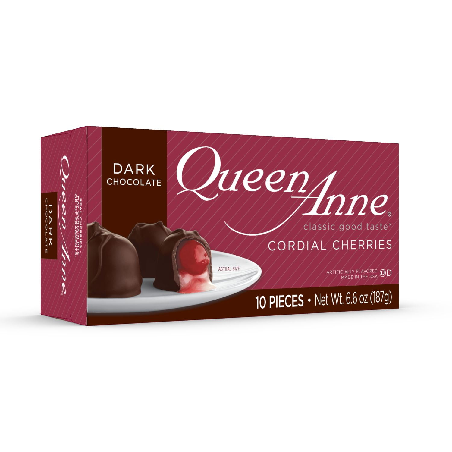 Queen Anne Dark Chocolate Cordial Cherries,1PACK - Walmart.com