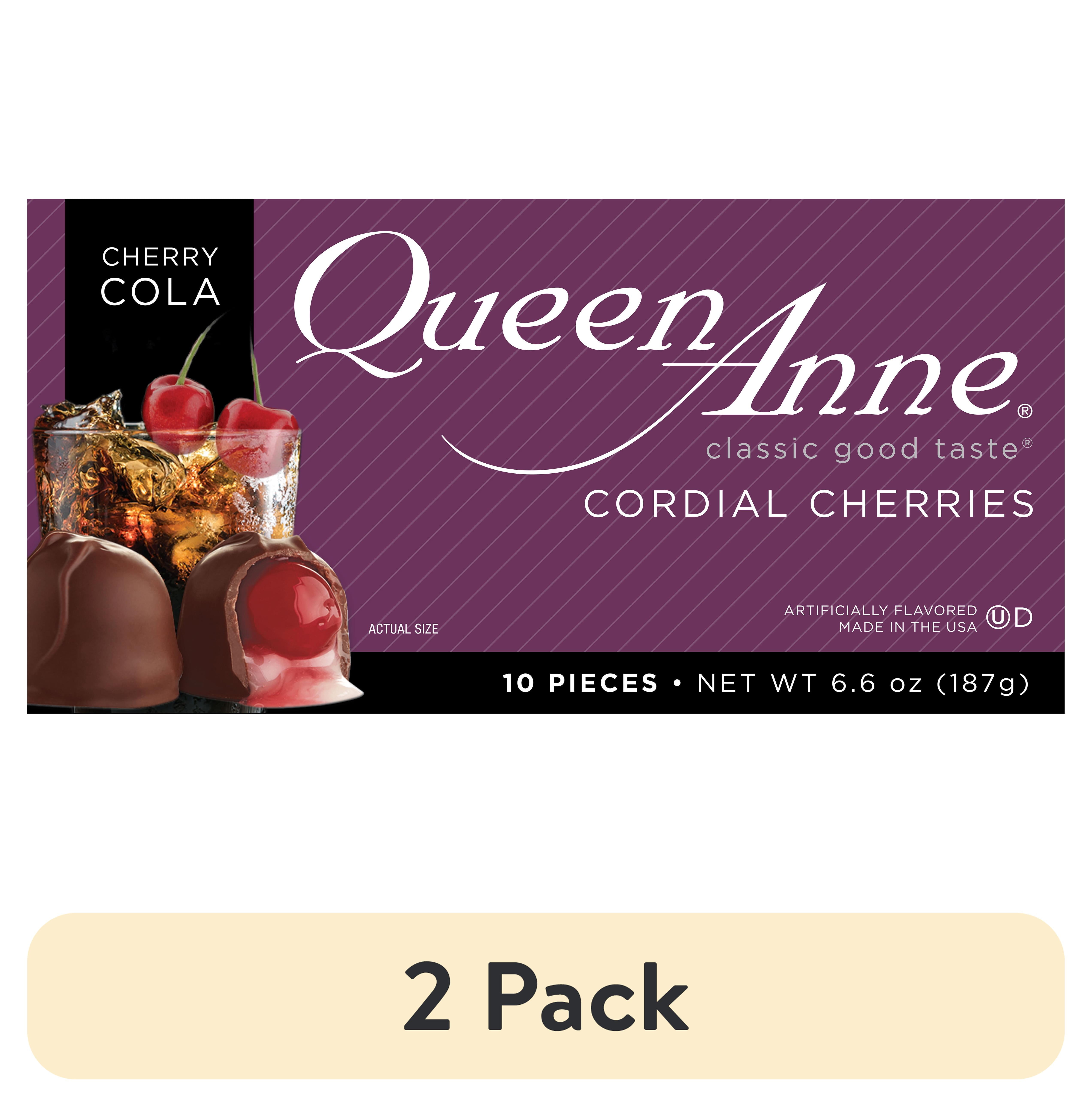 (2 pack) Queen Anne Milk Chocolate Cherry Cola Cordial Cherries, 6.6 oz Box, 10 Pieces - Walmart.com