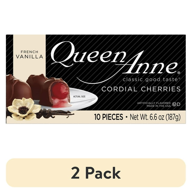 (2 pack) Queen Anne Milk Chocolate French Vanilla Cordial Cherries, 6.6 ...