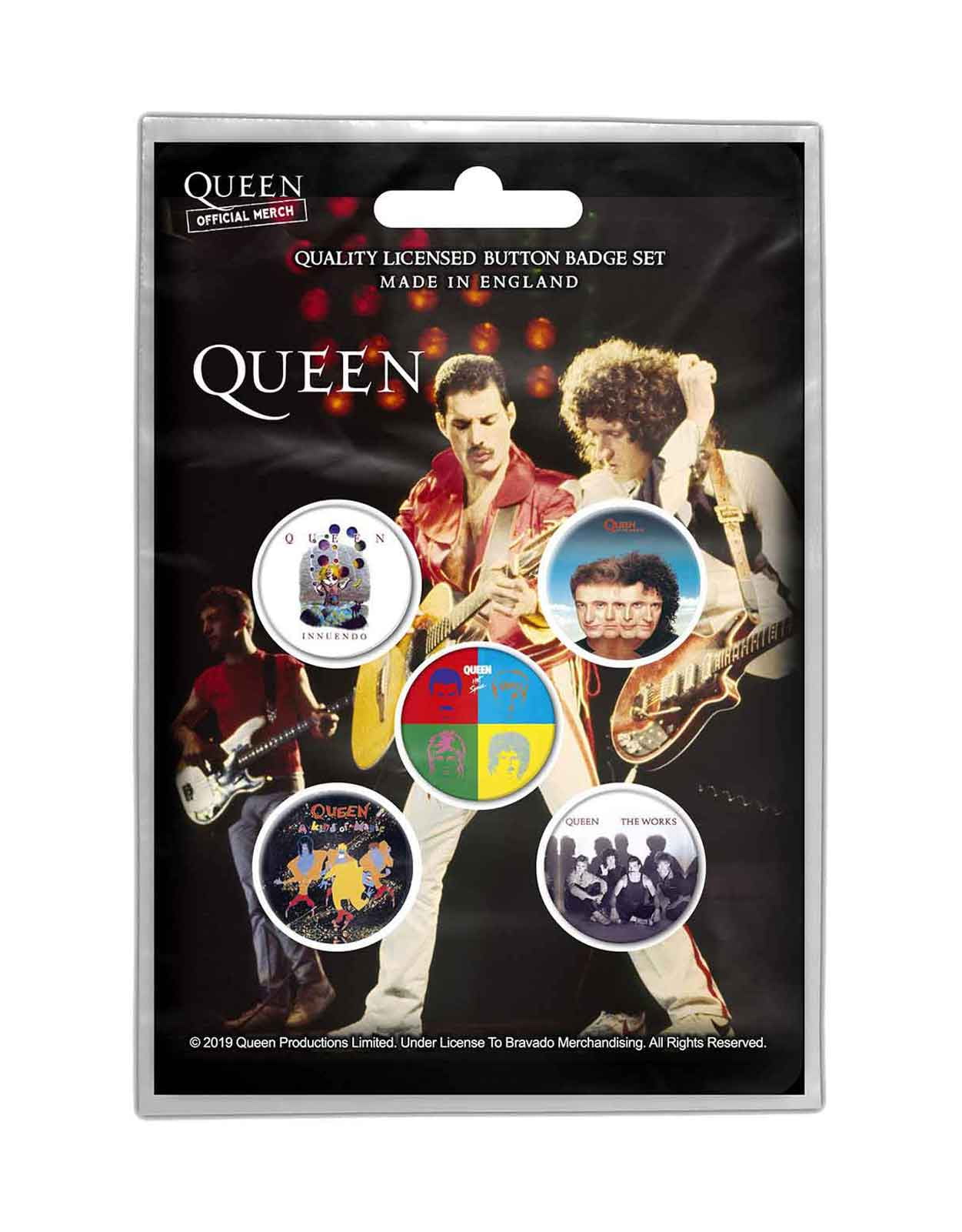Queen Badge Pack Later Albums a kind of magic Band Logo new Official 5 ...
