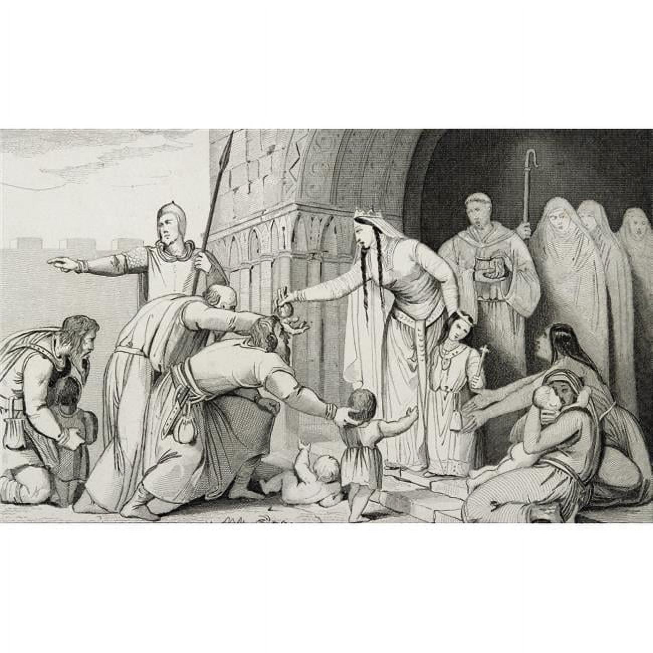Queen Bathild 626 or 627 to 680 Gives Money to the Poor From Histoire ...