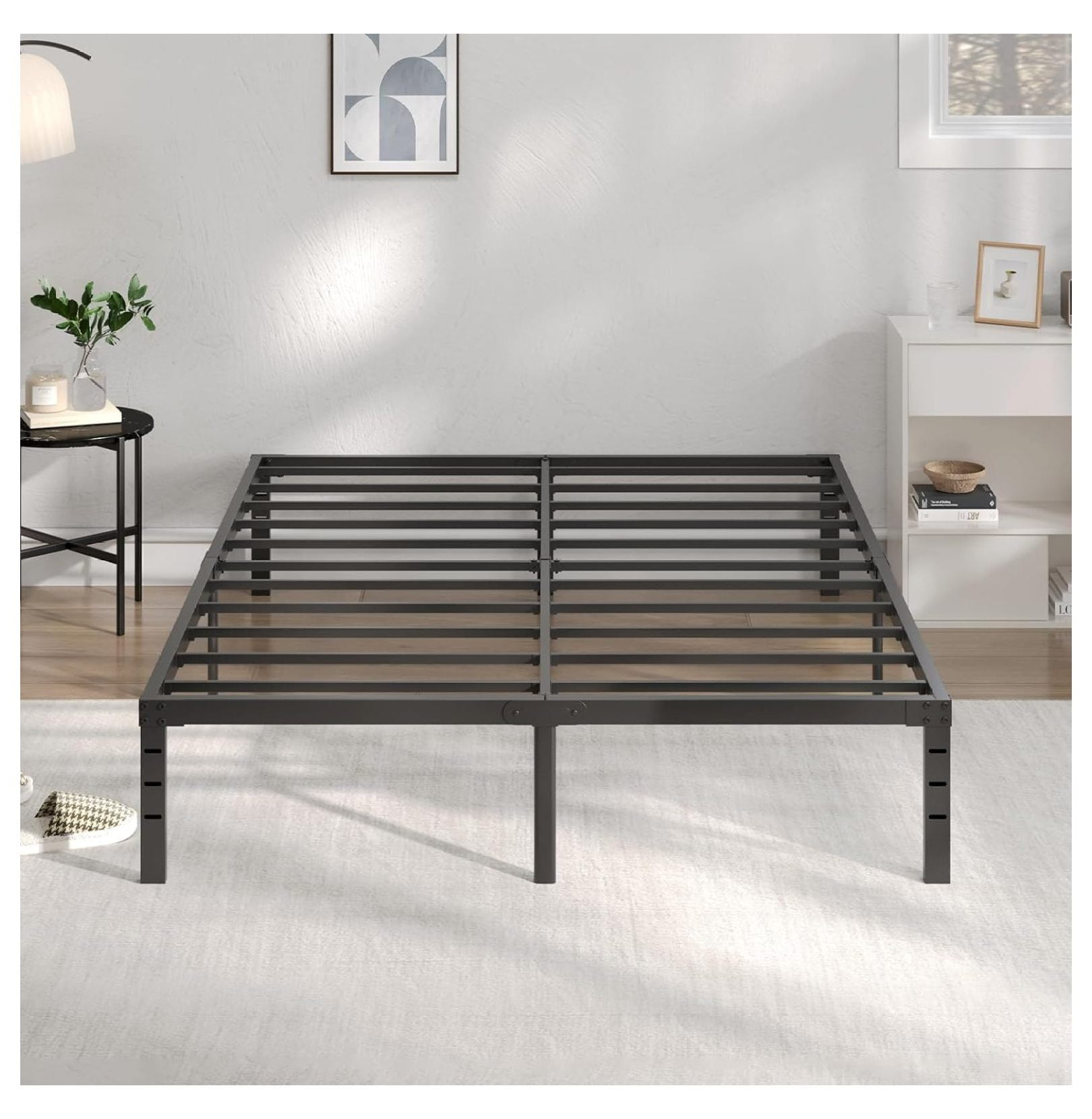 Queen Bed Frame, 14 Inch High Platform Bed Frame with Storage, Minimal ...