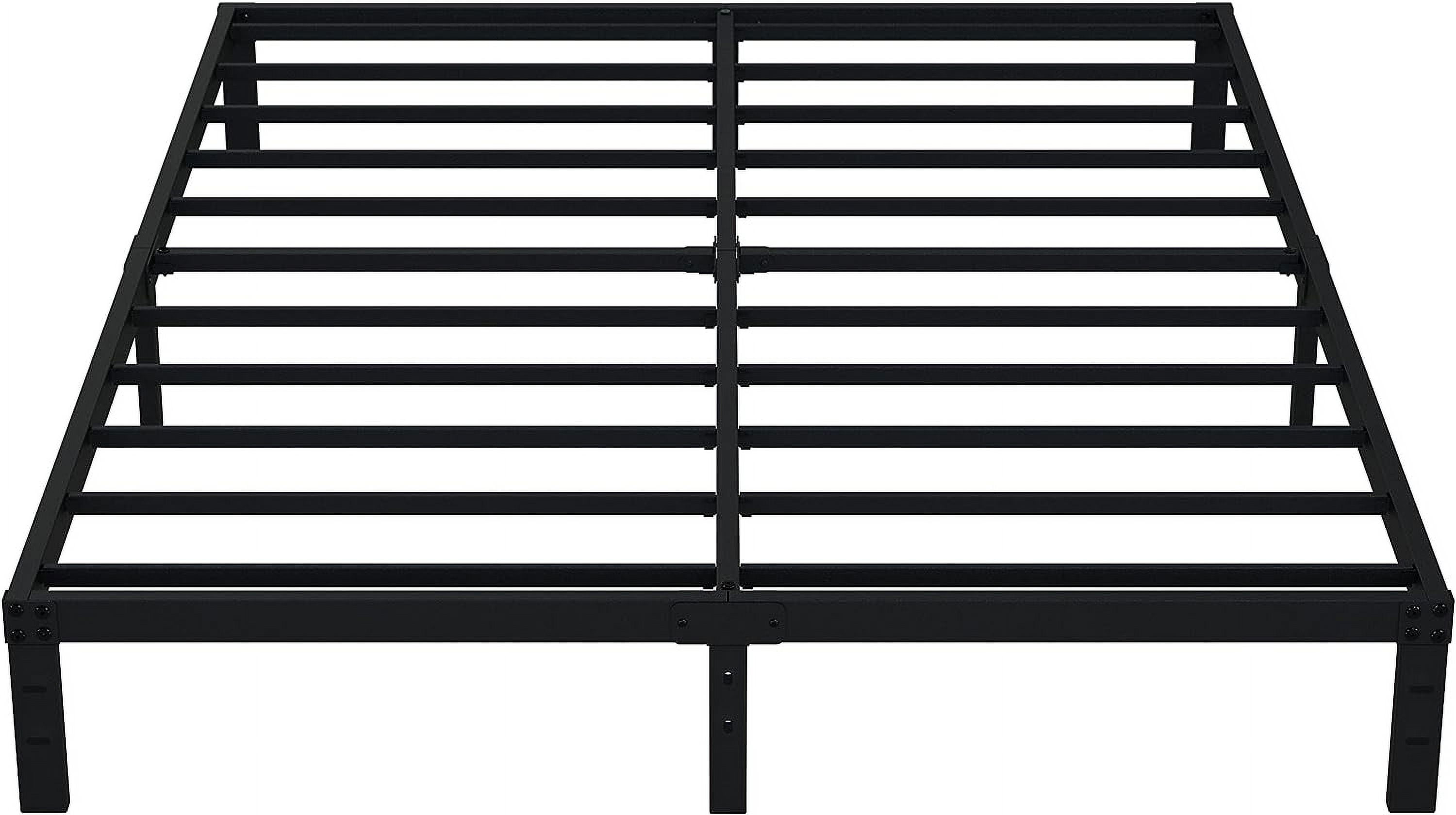 Queen Bed Frame No Box Spring Needed 10 Inch Heavy Duty Metal Platform ...