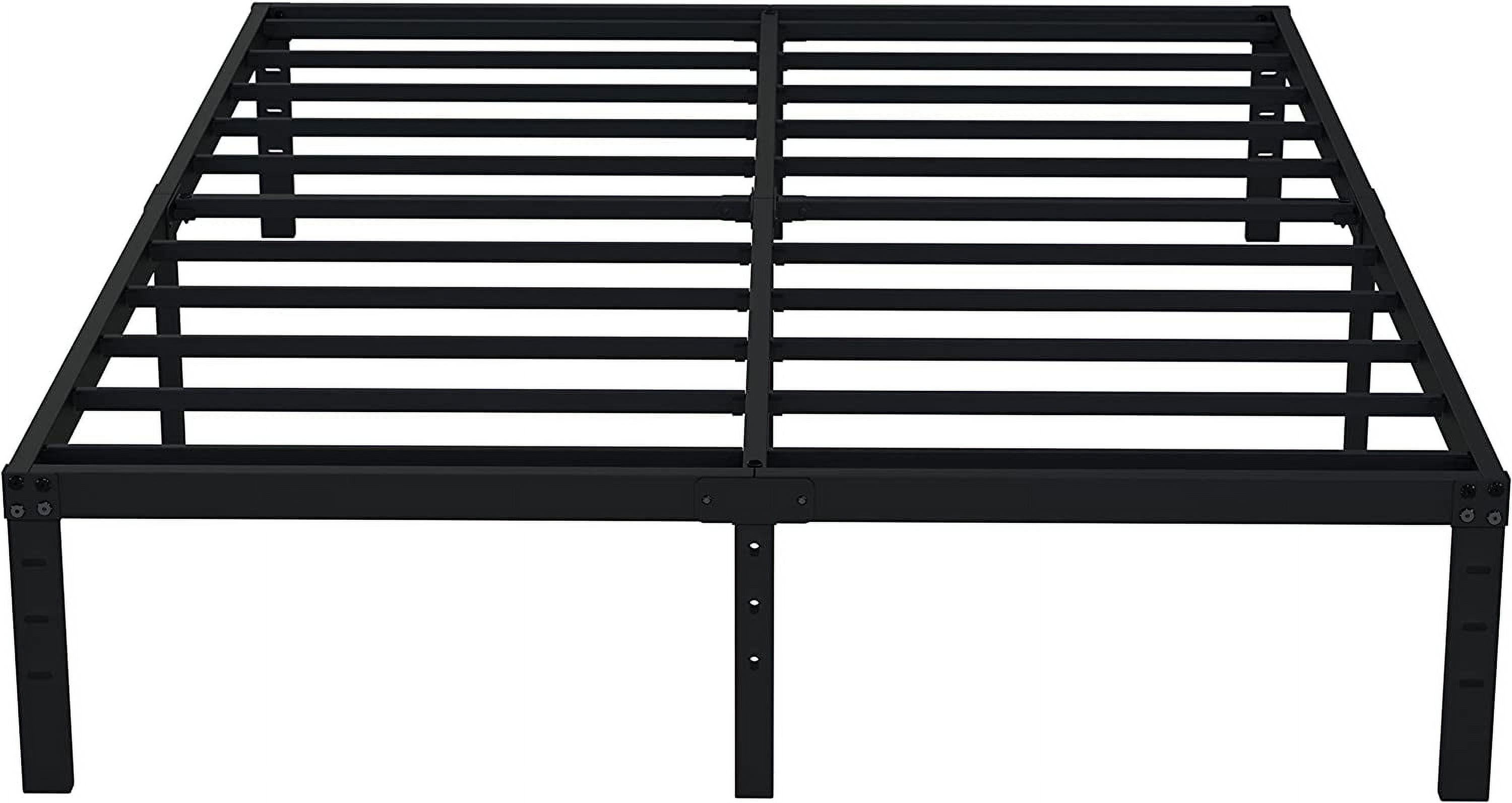 Queen Bed Frame No Box Spring Needed 14 Inch Heavy Duty Metal Platform ...