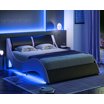 Furniture of America Quaker Contemporary Wood LED Panel Bed, Queen ...