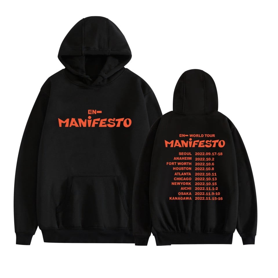 FOSSKOS Enh-ypen Double Sided Pattern Graphic Hoodies Long Sleeve ...