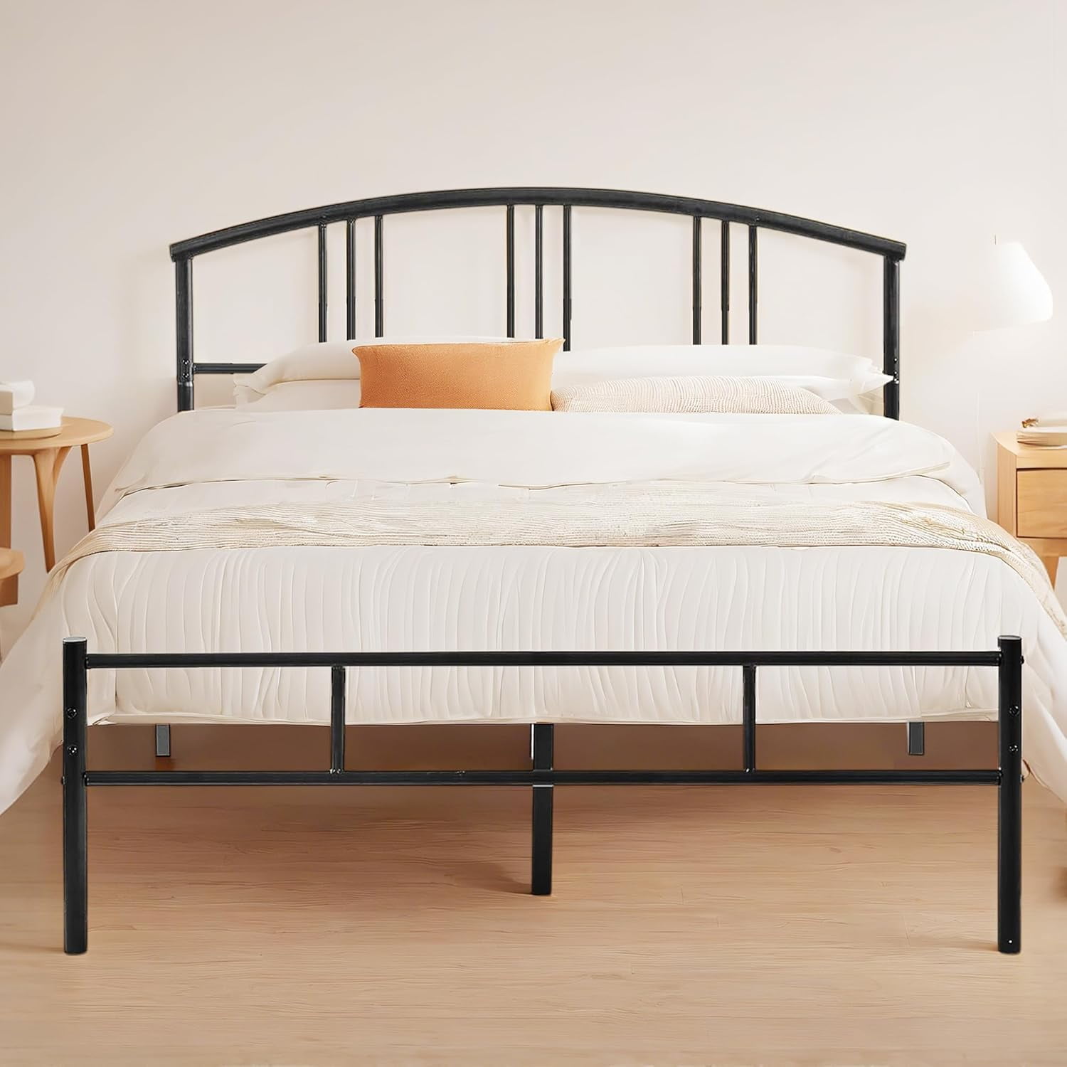Queen Bed Frame with Headboard and Footboard, 14 Inch Metal Platform ...
